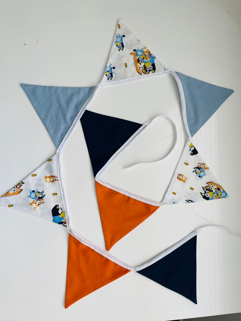 Bunting Flags Banner Bluey Themed Party Decoration - Etsy
