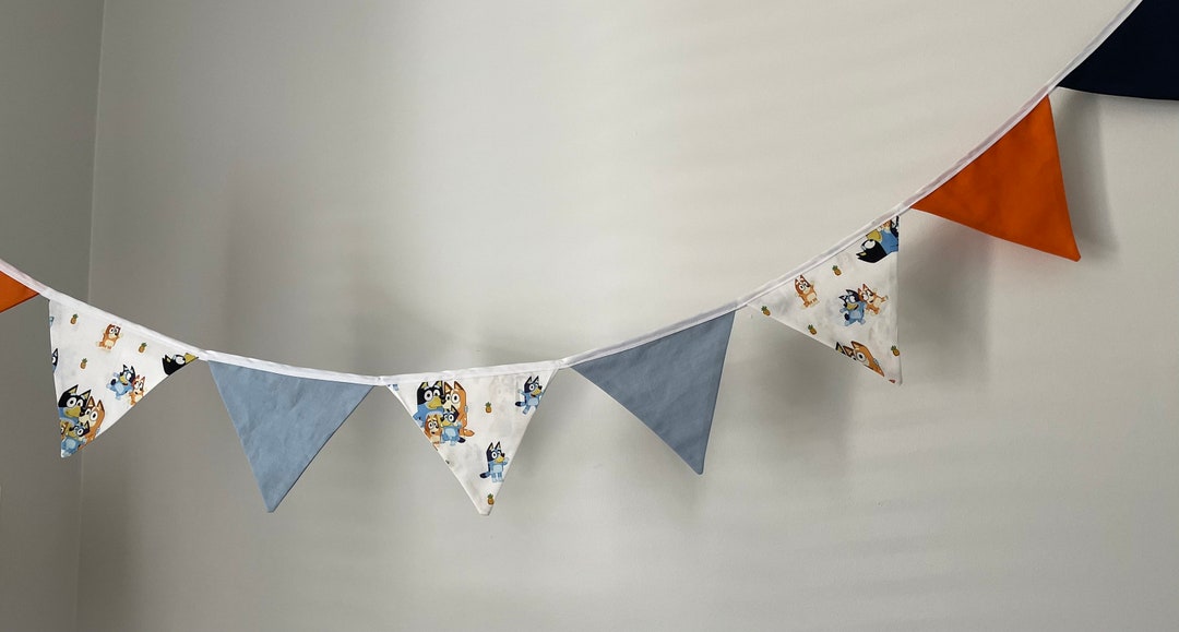 Bunting Flags Banner Bluey Themed Party Decoration - Etsy