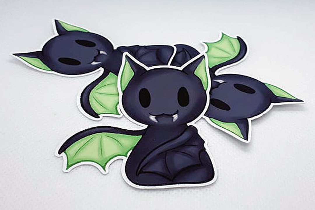 Black Bat Sticker Vinyl Waterproof Matte - Etsy
