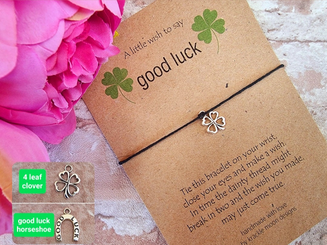 Good Luck, Good Luck Wish Bracelet, Sending Good Luck, Good Luck Gift ...