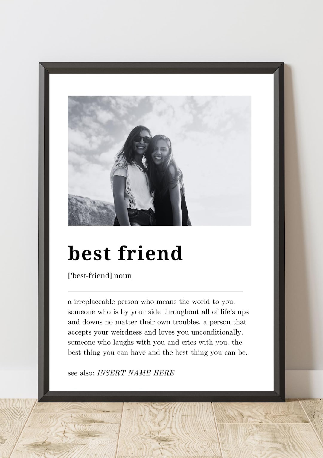 Personalised Best Friend Definition Print | Customisable Best Friend ...
