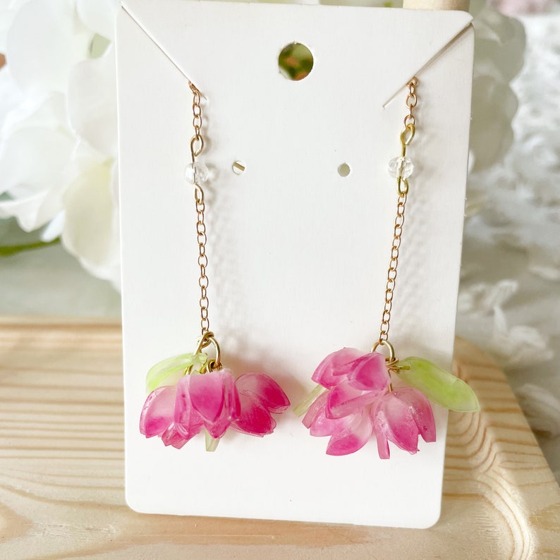 Shrink Plastic Tulip Earrings 3D Tulips Tulips Drop - Etsy