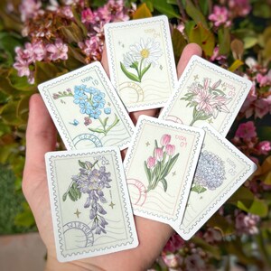 Wisteria Stamp Stickers: Floral Decals for Planners, Journals ...
