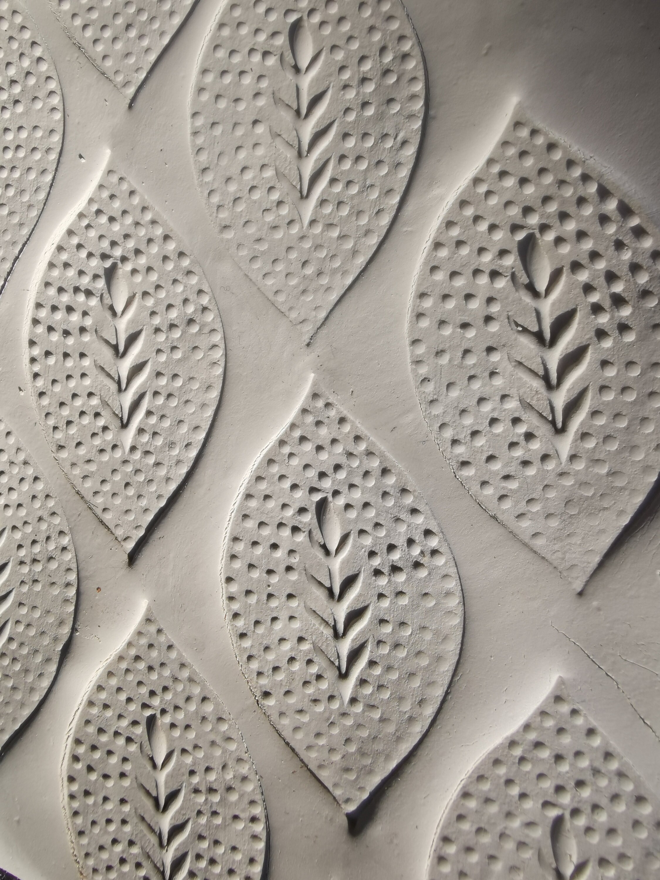 Dotted Leaf Stamp for Ceramics, POTTERY STAMP, 7.5cm. Woodblock, Clay ...