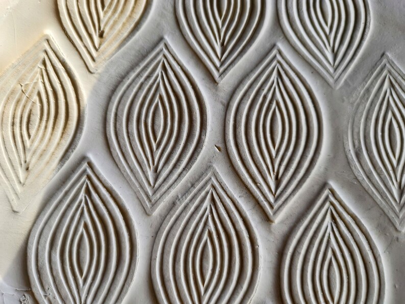 POTTERY STAMP, Seed Pod Stamp/ Leaf Stamp 7cm for Ceramics, Woodblock ...