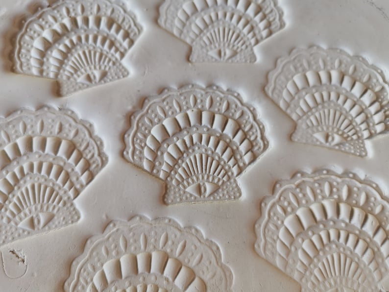 Shell Stamp for Ceramics, POTTERY STAMP, Woodblock, Clay, Fabric ...