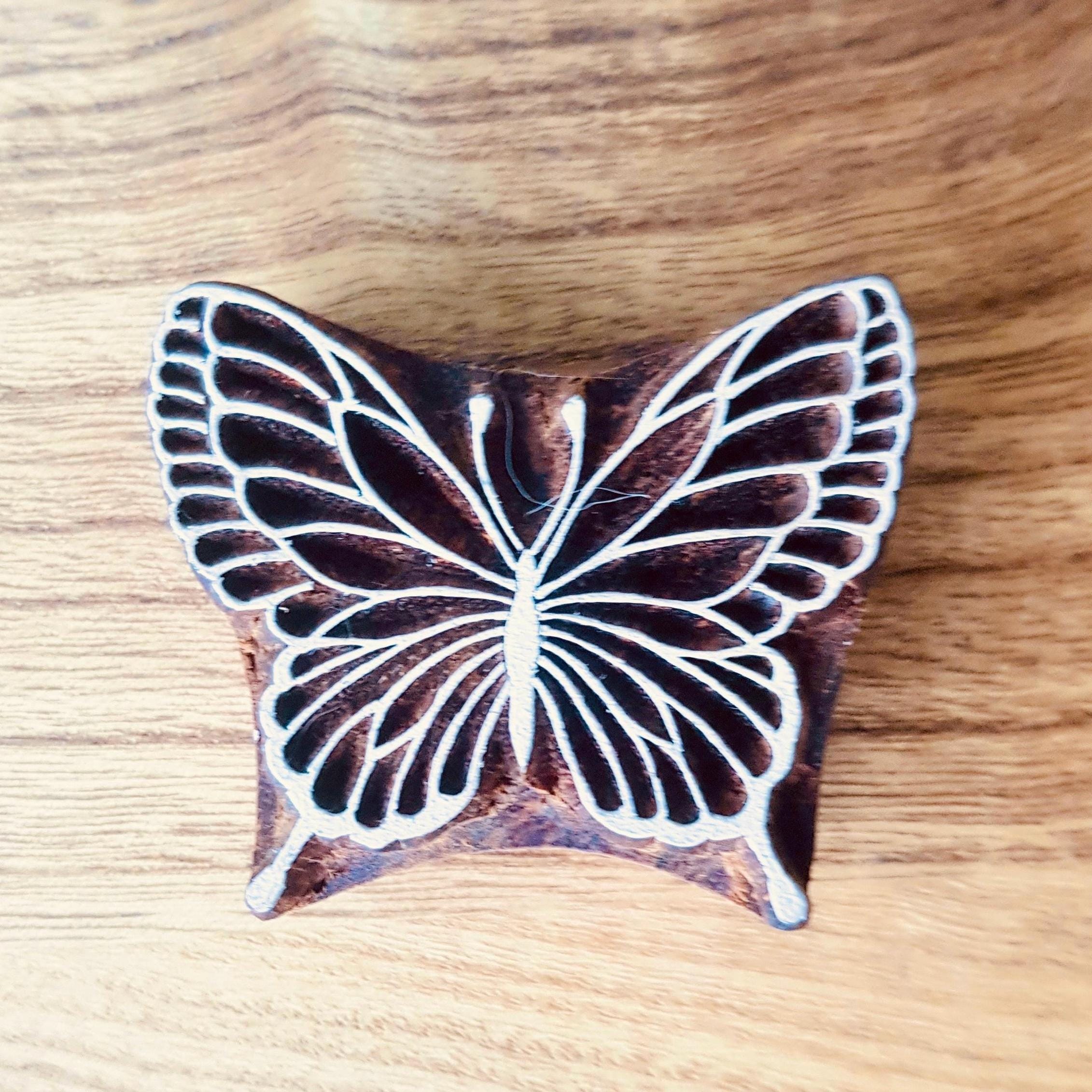 Butterfly Stamp for Ceramics, POTTERY STAMP, Woodblock, Clay, Fabric ...