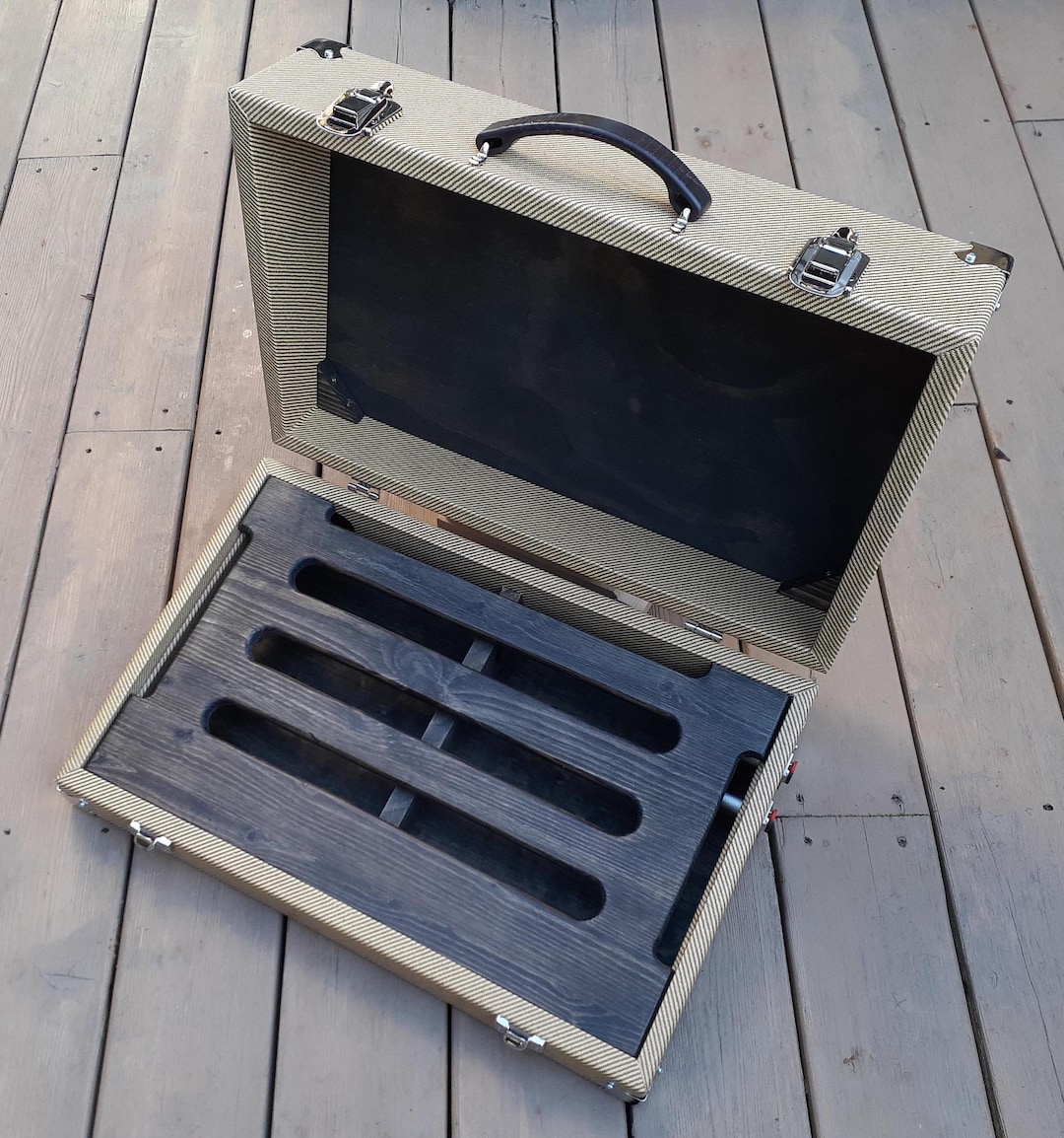 Large Handcrafted Tweed Tolex Guitar Pedalboard Case Combo - Etsy Canada