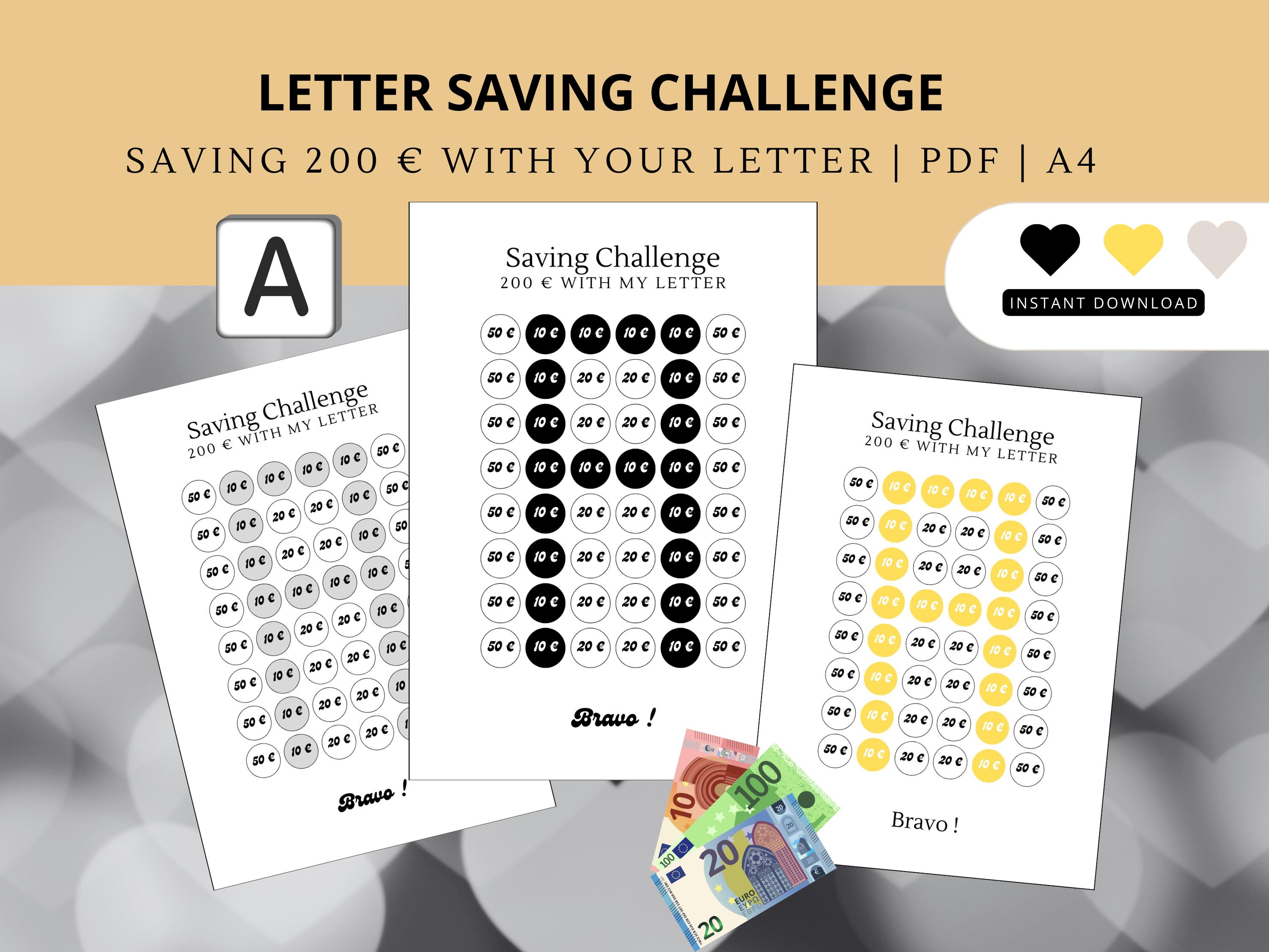 LETTER SAVING CHALLENGE - 200 Euros Cash Stuffing to Save Money and ...
