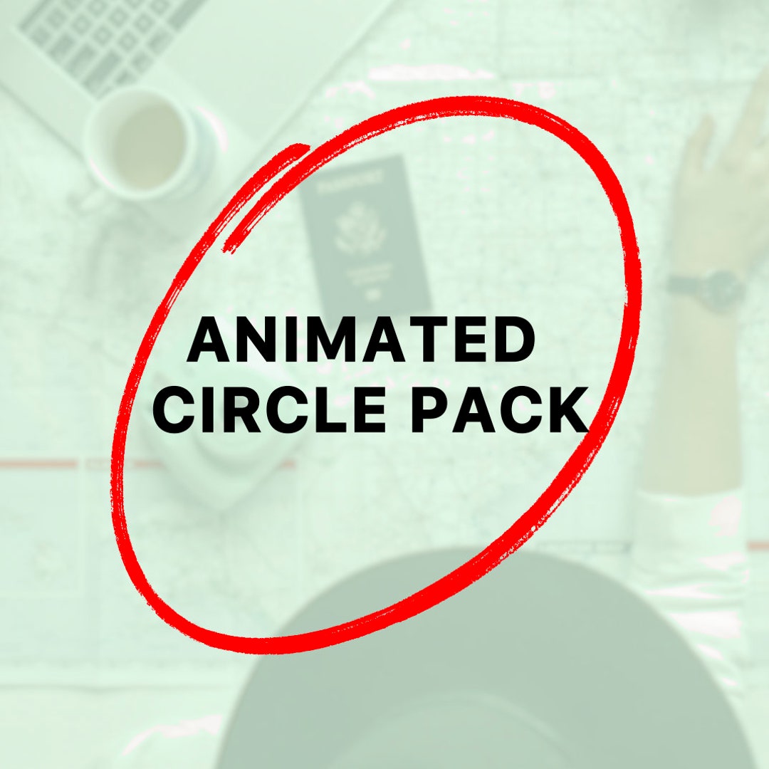 Red Circle Pack Transparent Animated Pop up for Youtube Videos - Etsy