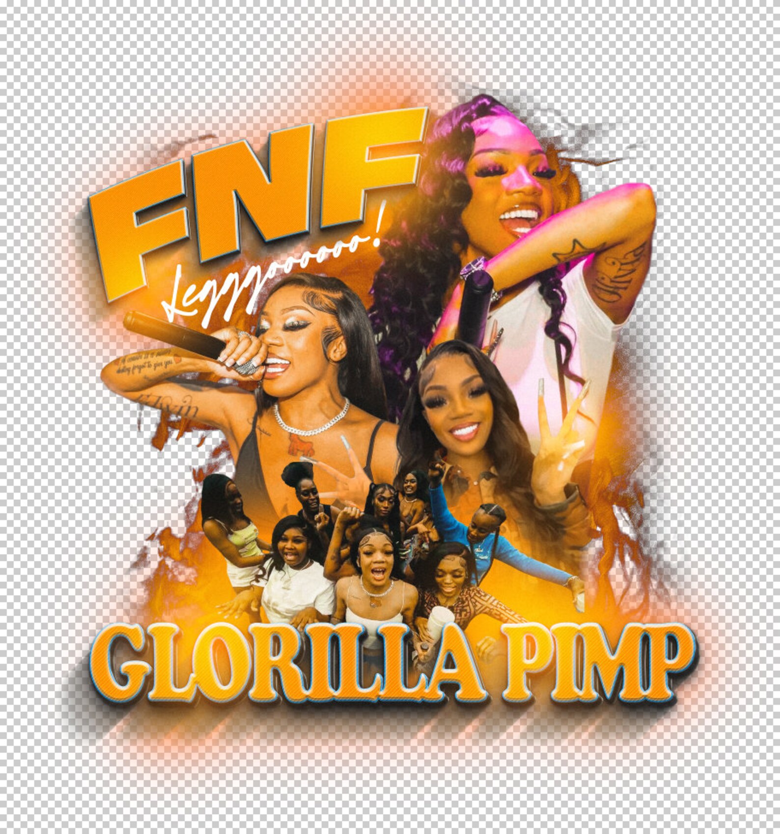 Glorilla Fnf Let's Go PNG Print Ready for Sublimation Printing DTG, DTF ...