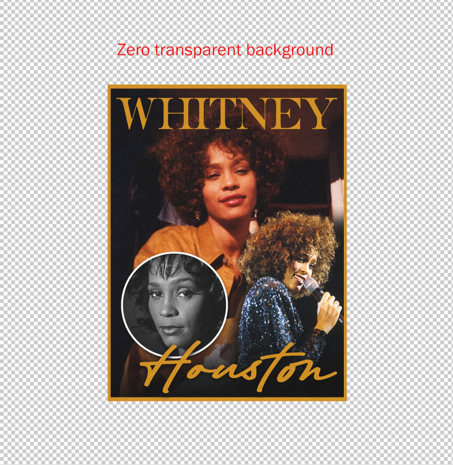 Whitney Houston Print Ready for Sublimation Printing DTG, DTF ...