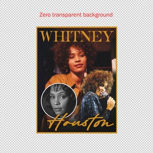 Whitney Houston Print Ready for Sublimation Printing DTG, DTF ...