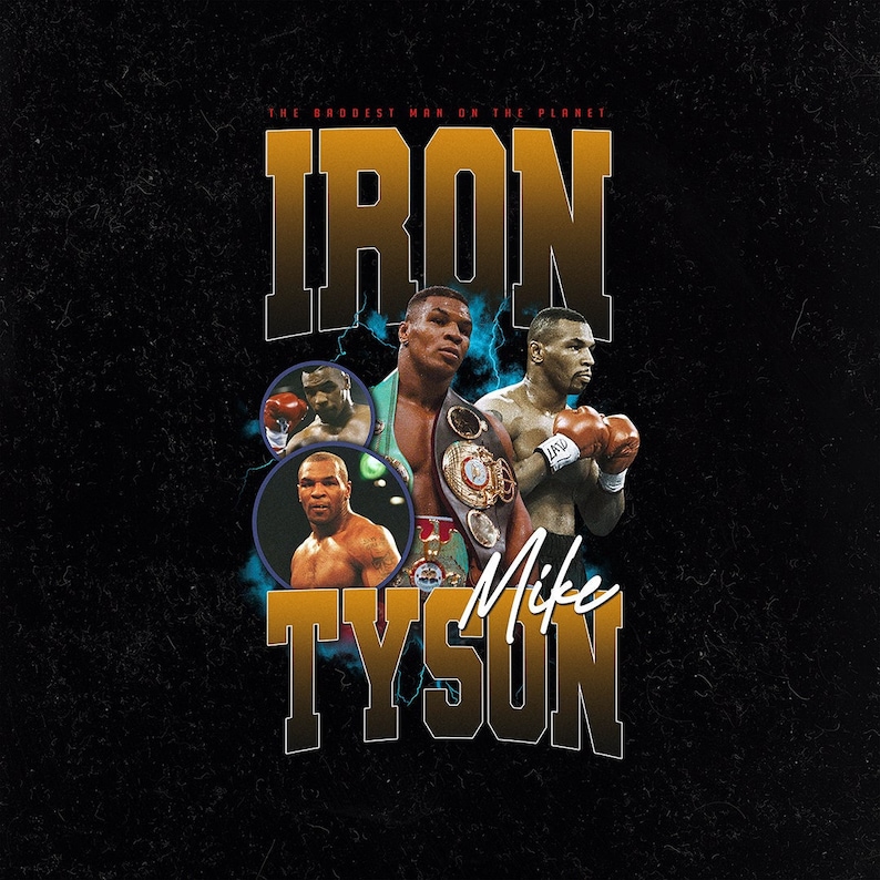 Mike Tyson PNG Print Ready for Sublimation Printing DTG, DTF, Printable ...