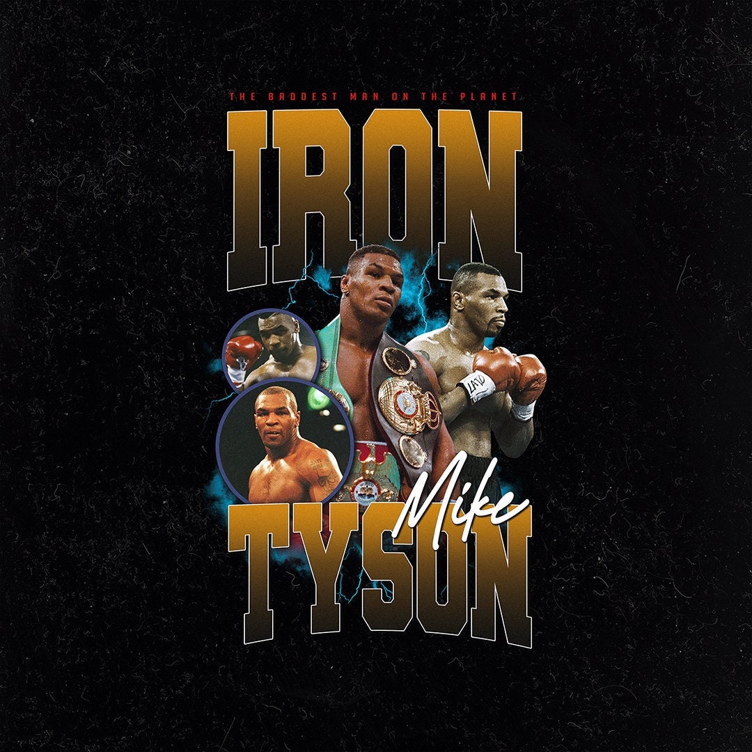 Mike Tyson PNG Print Ready for Sublimation Printing DTG, DTF, Printable ...