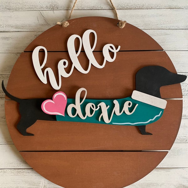 Dachshund Welcome Sign - Etsy