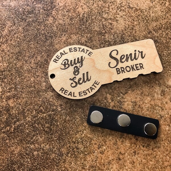 Real Estate Name Tag Magnetic - Etsy