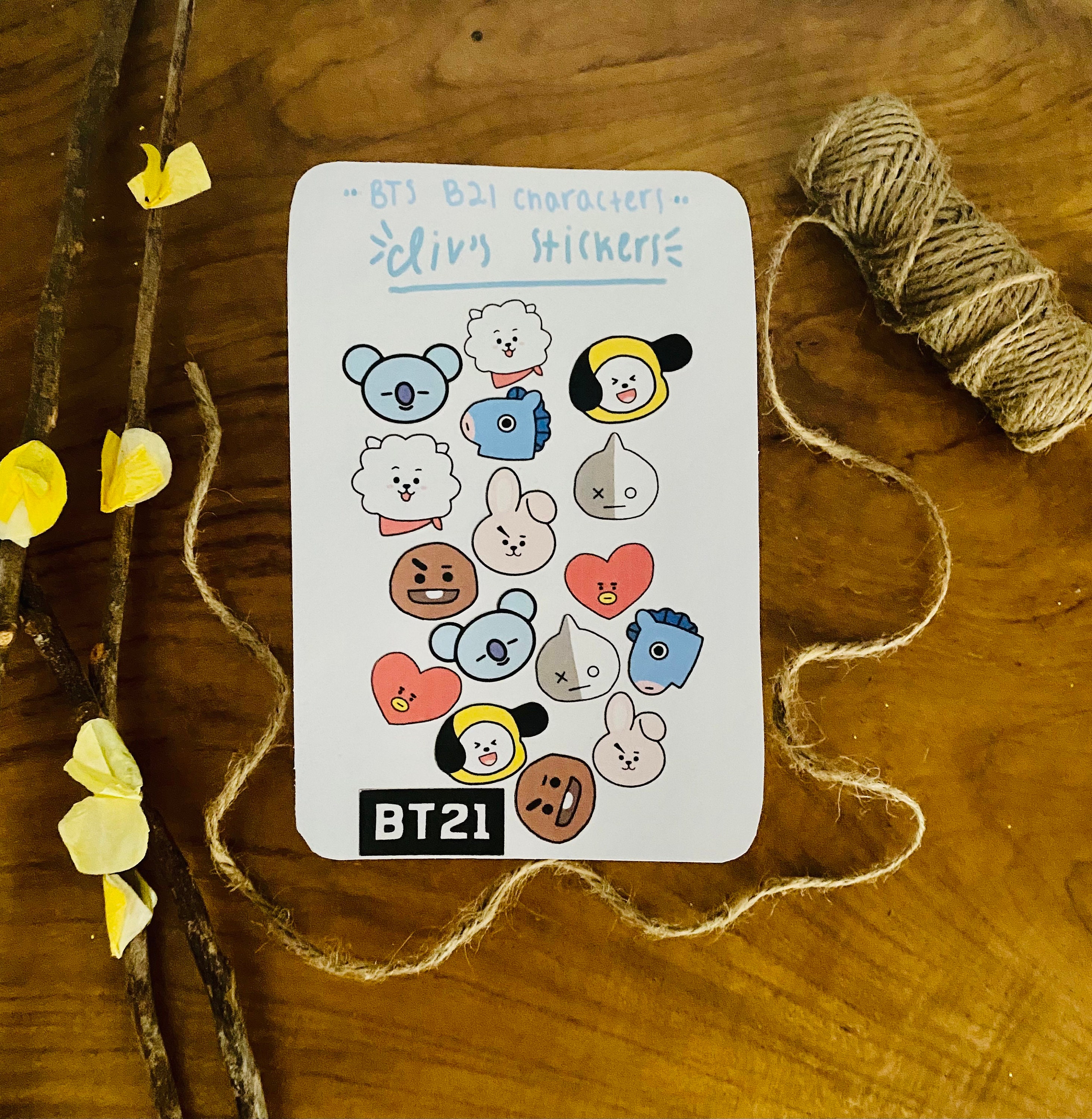 BT21 Sticker Sheet | Etsy