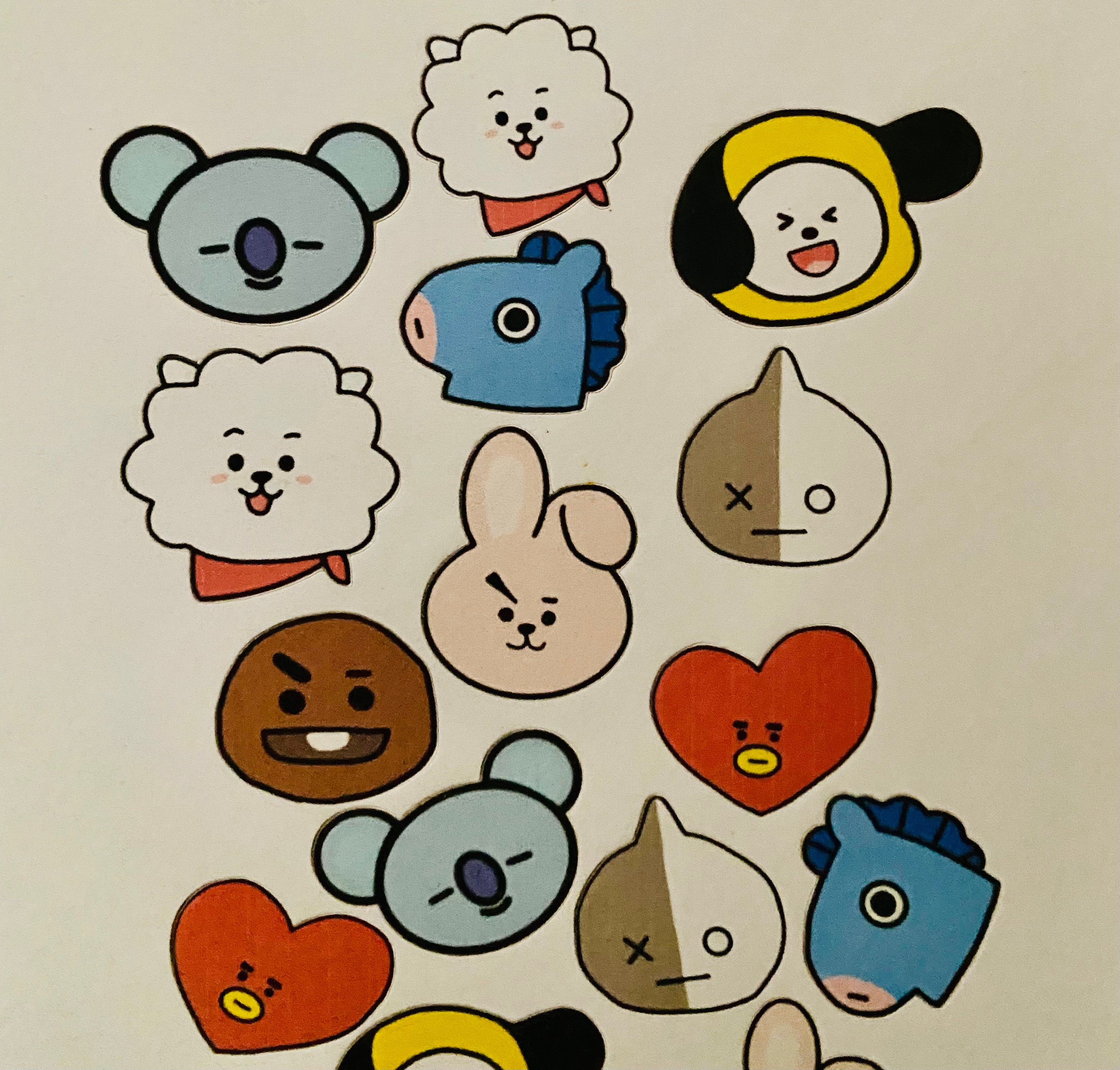 BT21 Sticker Sheet | Etsy