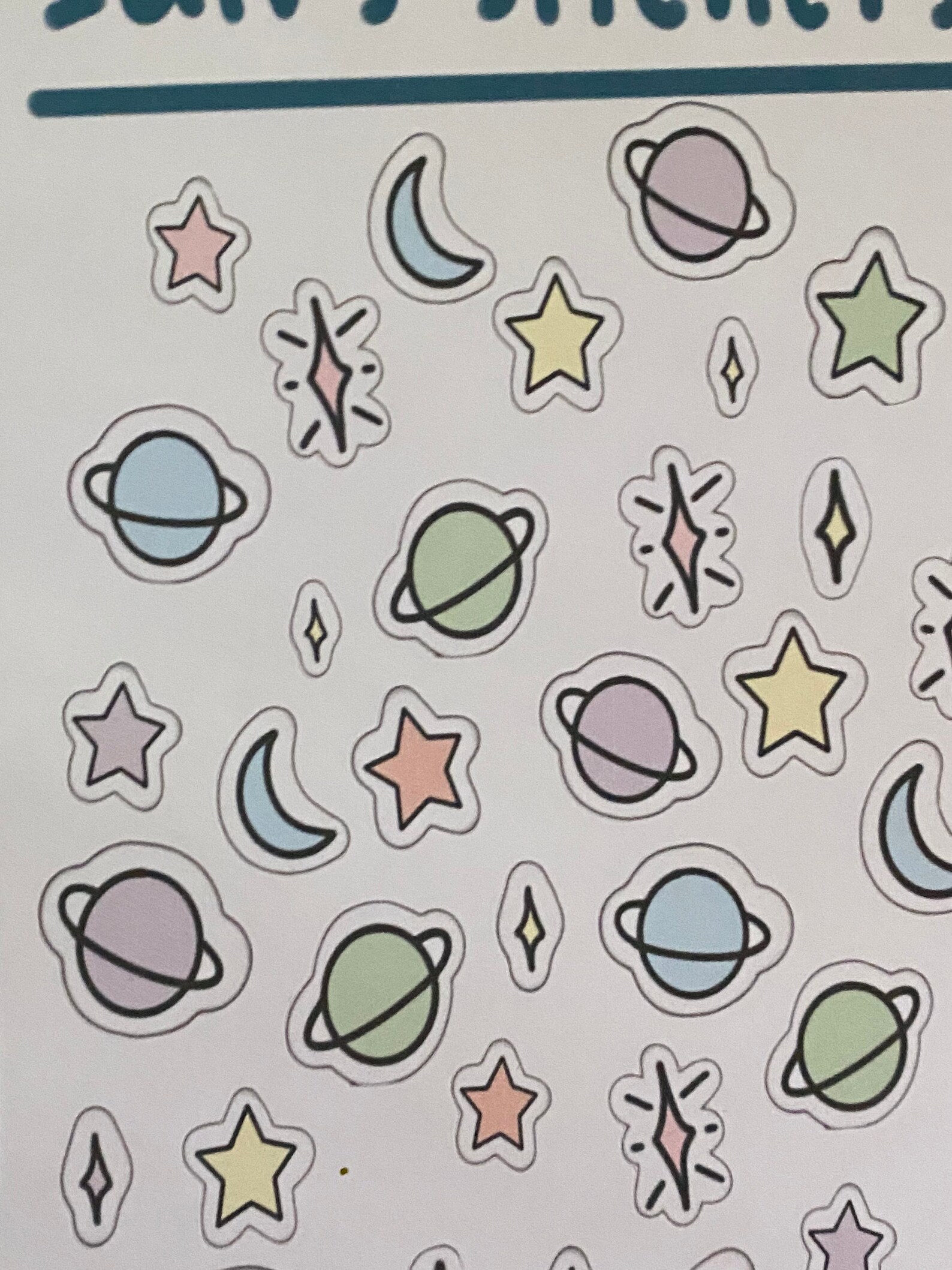 Space Stickers Sticker Sheet - Etsy