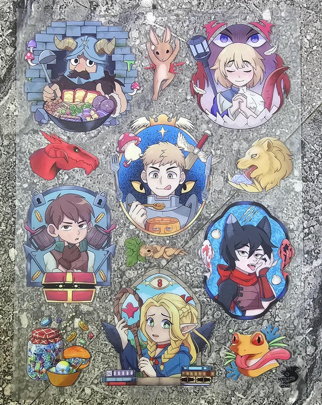 Sticker Sheet - Dungeon Meshi - Etsy