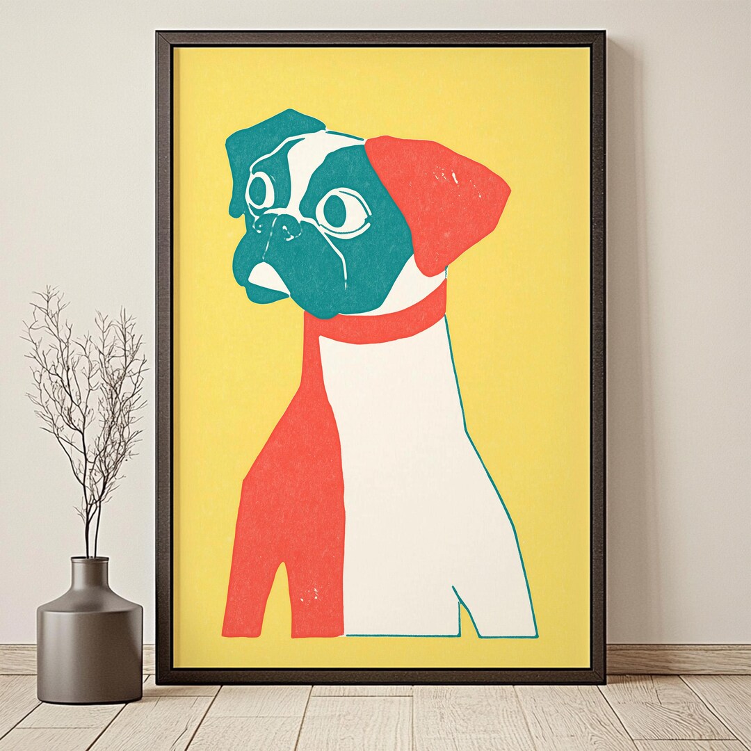 Boxer Dog Pop Art Print – Modern Abstract Dog Poster | Digital Download ...