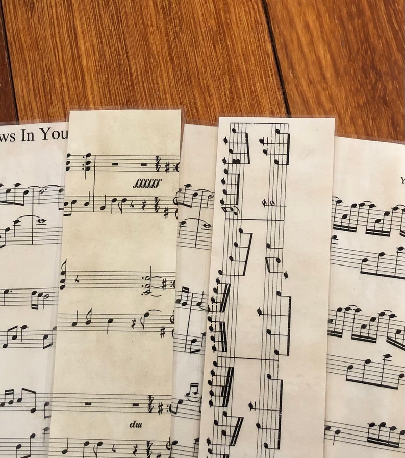 Tea-stained Music Bookmarks, Vintage - Etsy