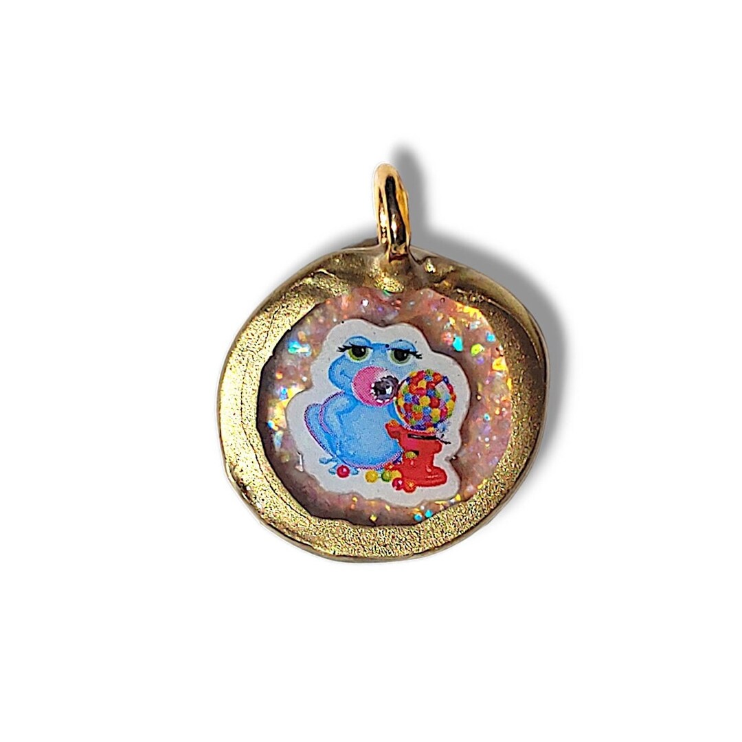 Vintage Lisa Frank Frog Sticker With Rinestone Coquette Resin Cartoon ...