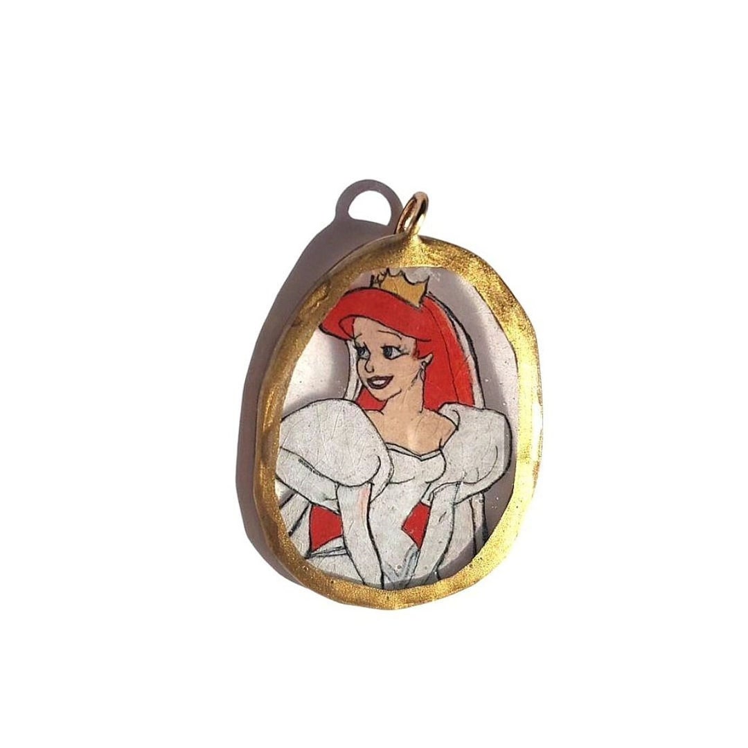 Ariel Little Mermaid Kidcore Necklace Delicate 18k Gold or Sterling ...