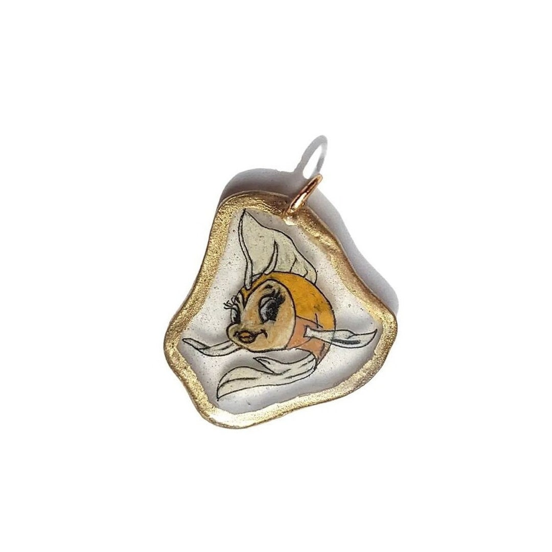 Cleo the Fish Pinocchio Kidcore Disney 18k Gold Resin Charm - Etsy