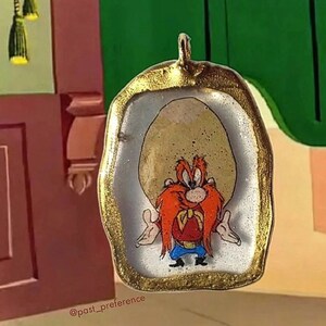 Yosemite Sam Looney Tunes Cute Dainty Kidcore Wildwest 18k Gold Resin ...