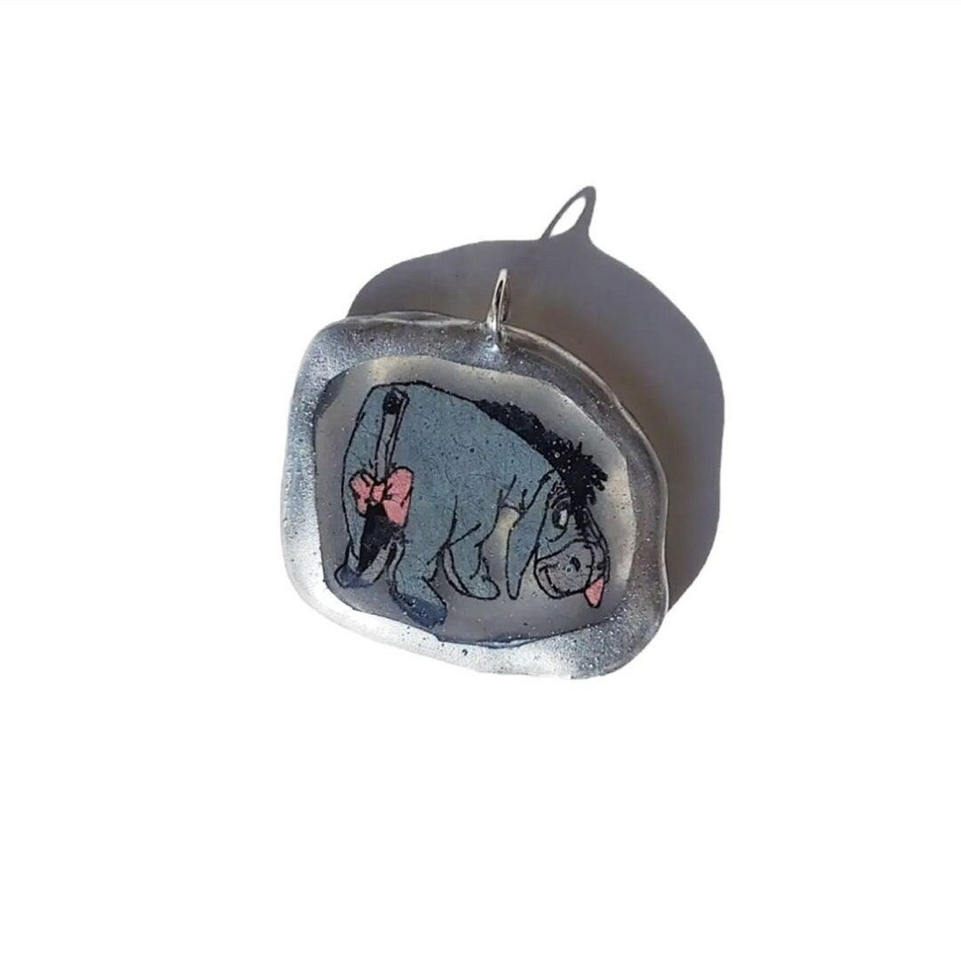 Eeyore Winnie the Pooh Kidcore 925 Sterling Silver Resin Pendant Charm ...
