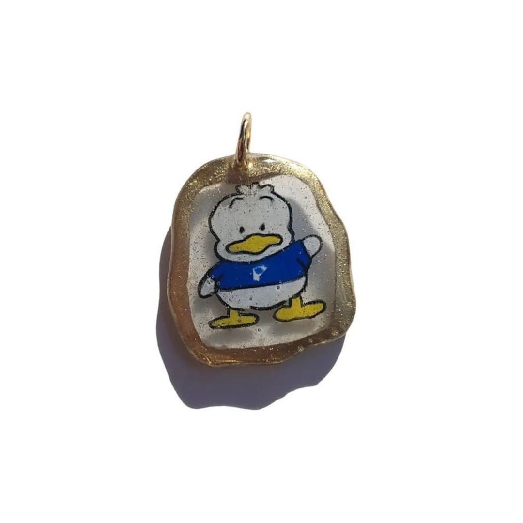 Pekkle Duck Sanrio Cute Dainty Delicate 18k Gold Resin Kidcore - Etsy