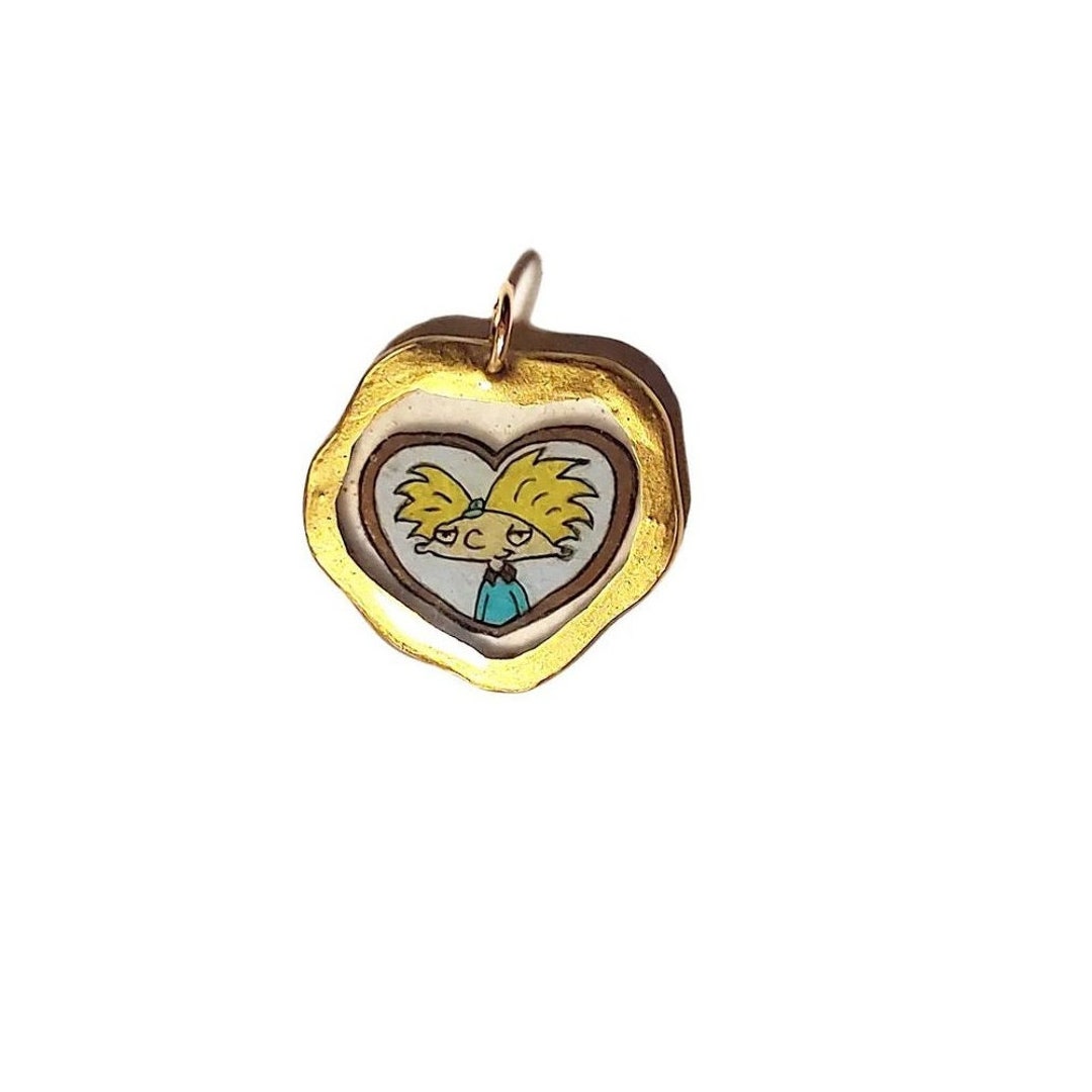 Helgas Locket Hey Arnold Dainty Charm Healing 18k Gold Resin Charm ...