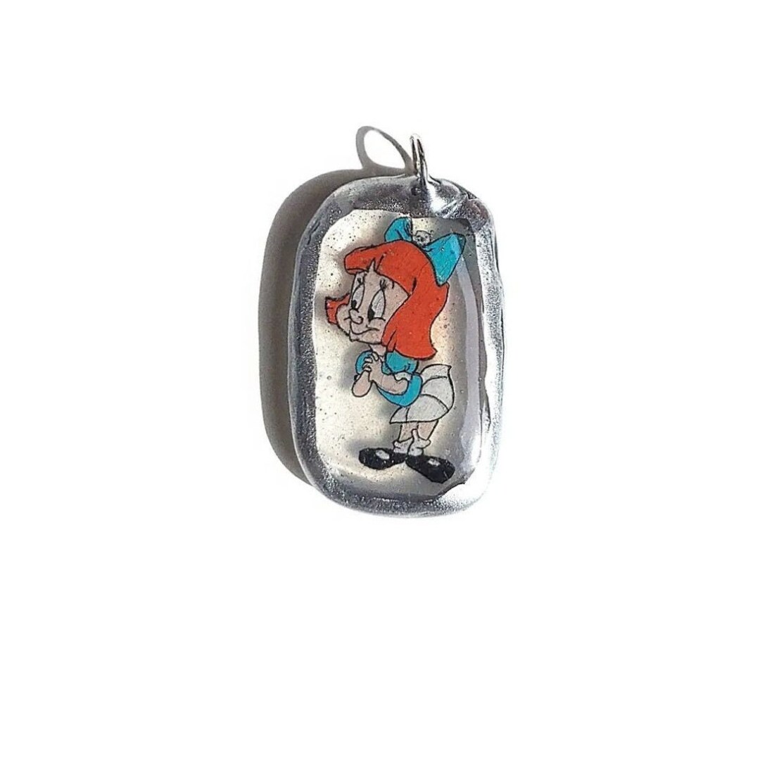 Elmyra Duff Tiny Toons 925 Sterling Silver Kidcore Delicate Resin Charm ...
