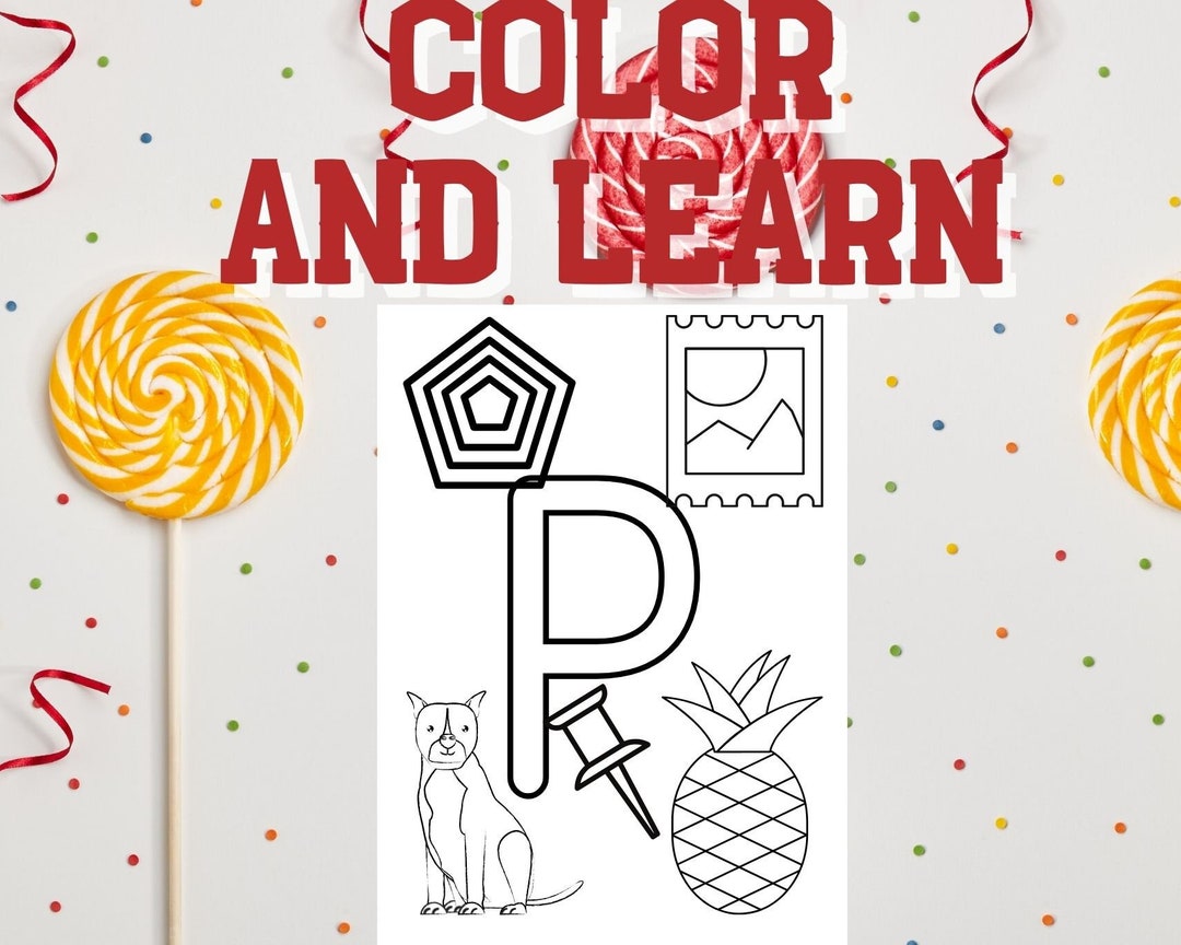 26 English Alphabet Letter Coloring Sheets With Word Pictures, Fun ...