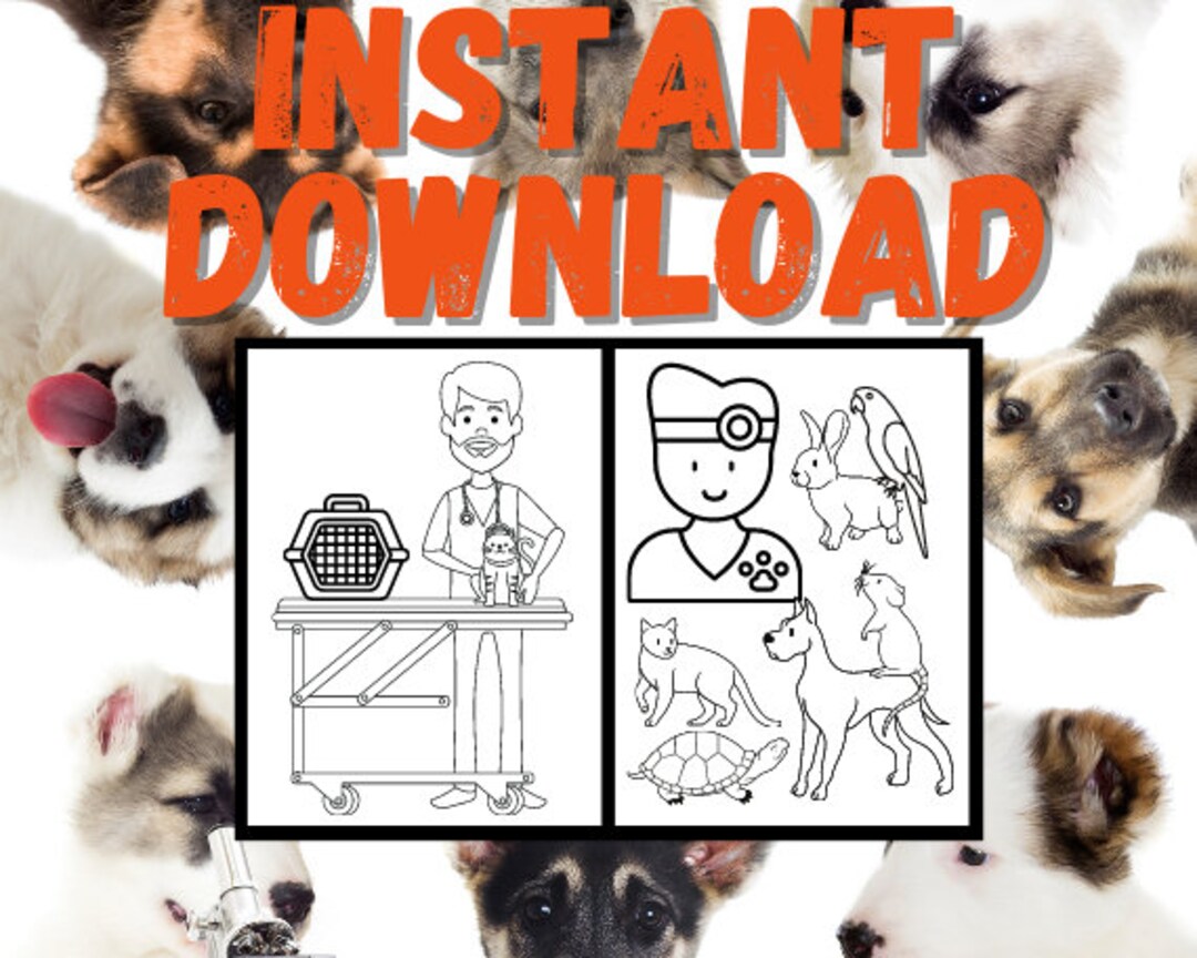 BEST VALUE Veterinary Themed Printable Coloring Pages for Kids Teens ...