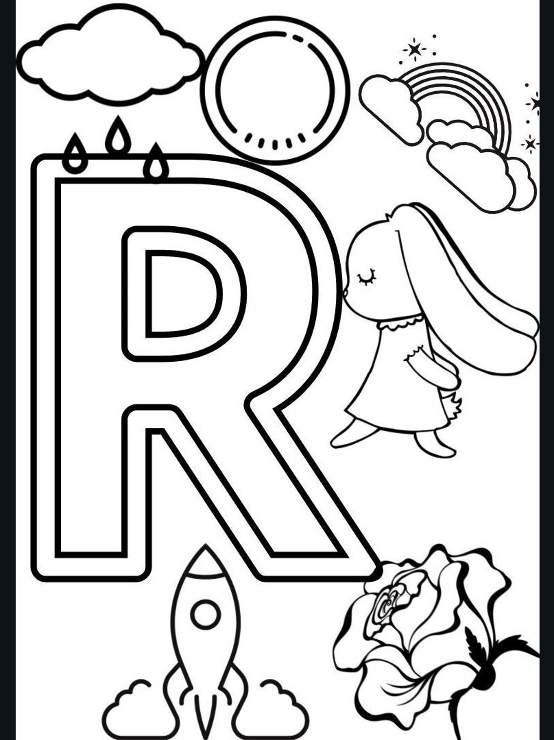 Downloadable coloring sheets of all english alphabet letters | Etsy