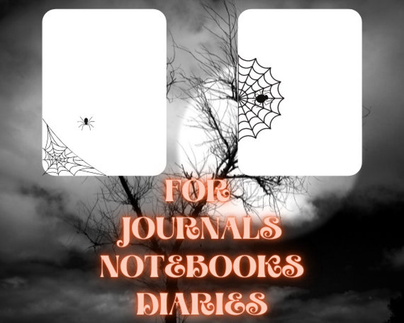 30 Spider Web Design Journal Pages. Printable Creepy Design Pages for ...