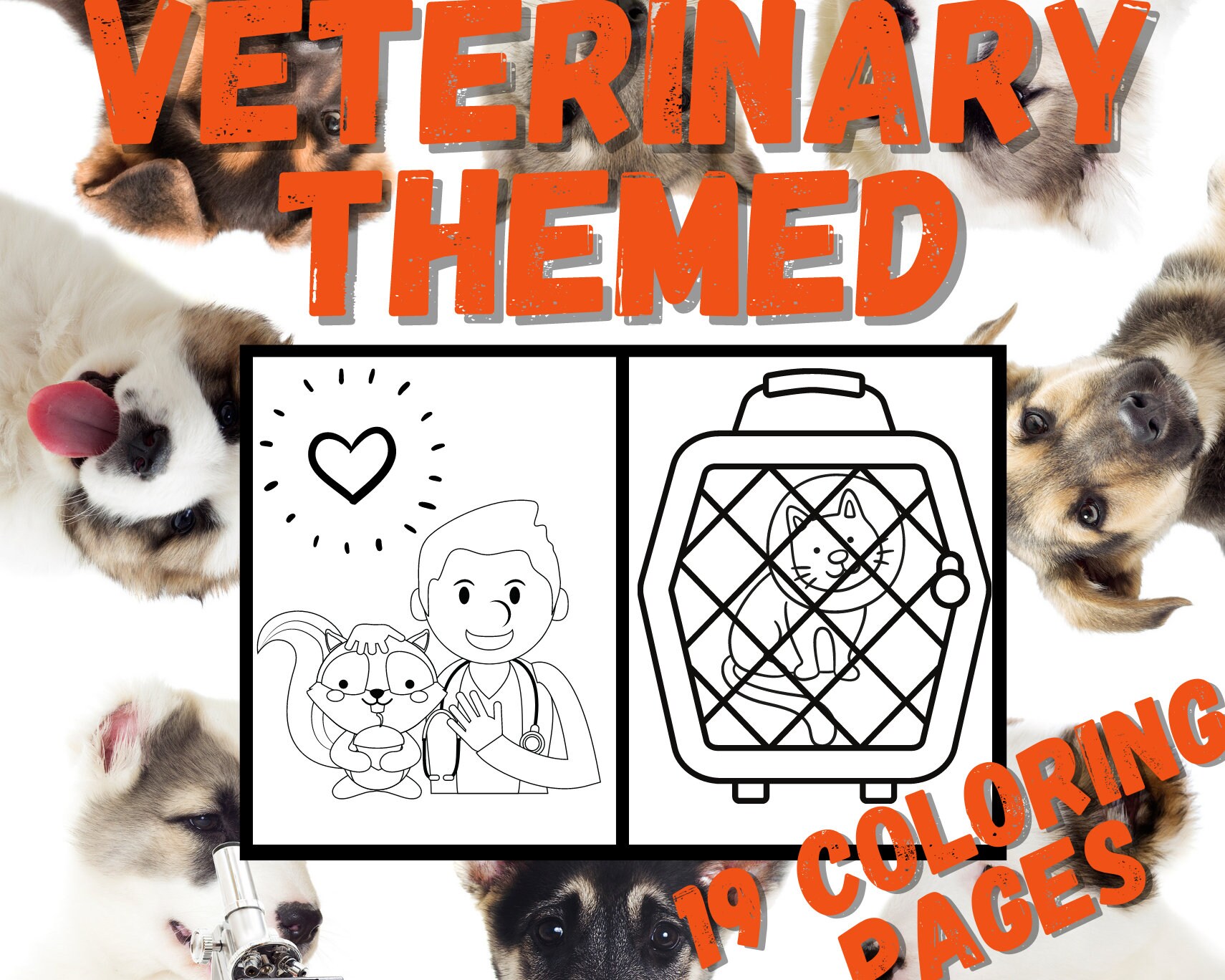 BEST VALUE Veterinary Themed Printable Coloring Pages for Kids Teens ...