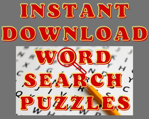84 Word Search Puzzle Printable Pages for Adults With Random | Etsy