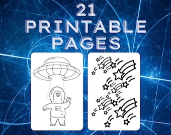 Space Planets Coloring Pages Printable for Kids Astronomy - Etsy