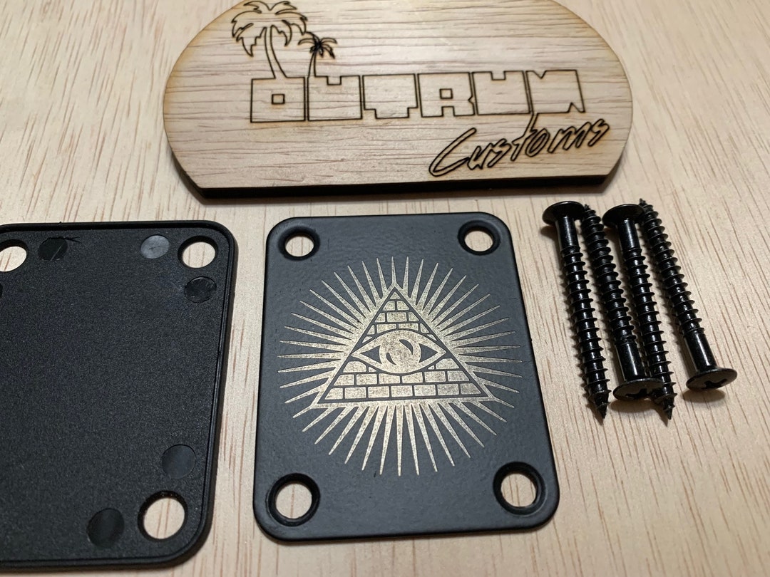 Illuminati - Custom Etched Guitar Neck Plate - Etsy