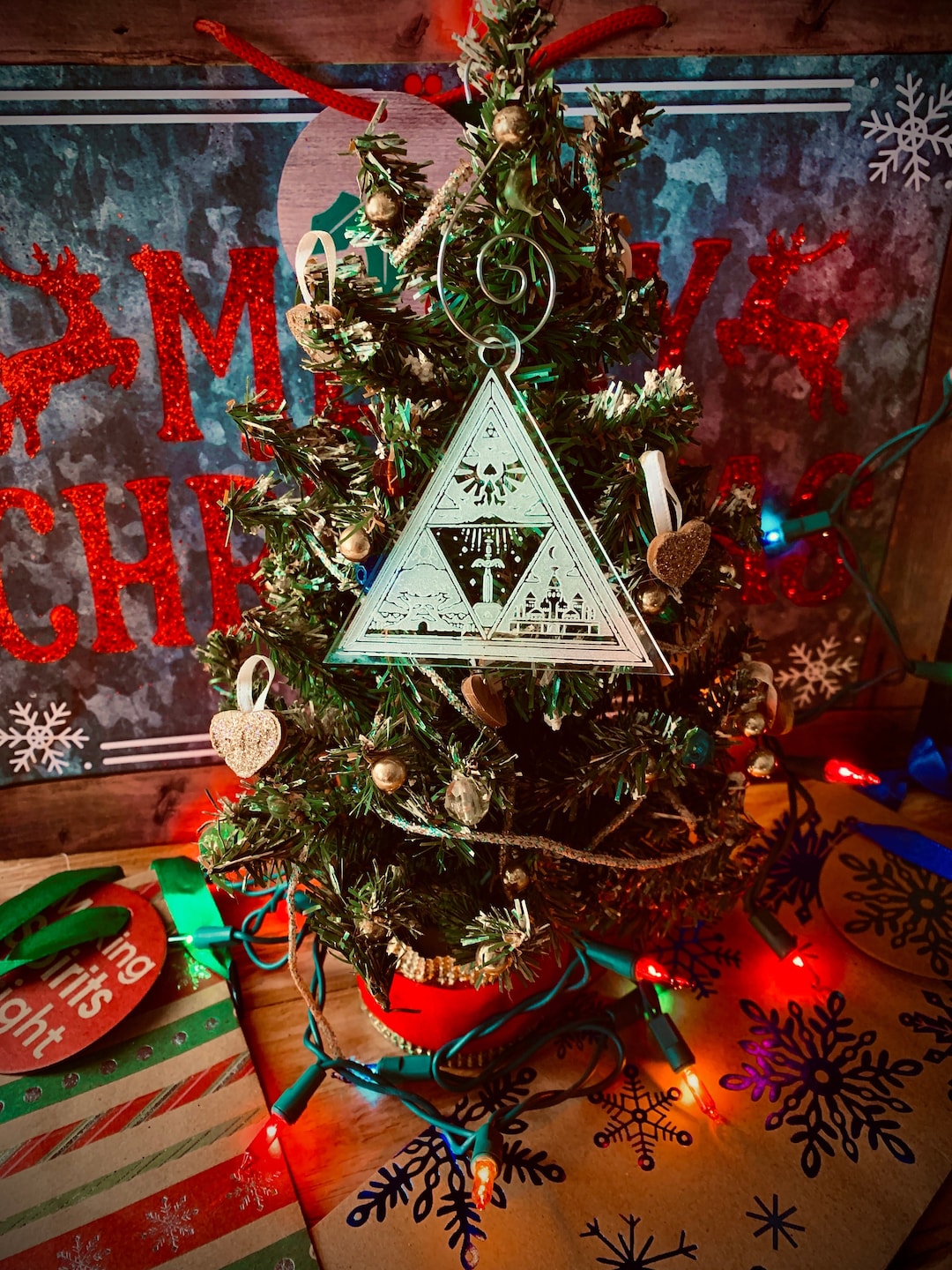 Triforce-style Custom Engraved Christmas Ornament - Etsy