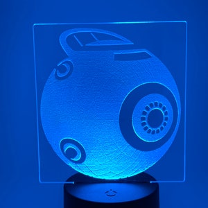 Hitchhiker's Guide to the Galaxy Heart of Gold, Engraved LED Light Desk ...