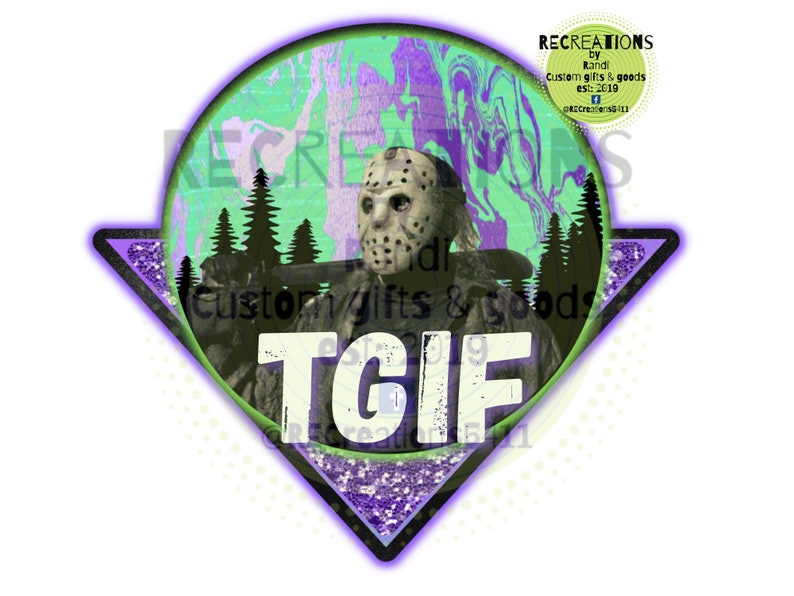 Friday the 13th Instant Download PNG, Jason Sublimation Design, Retro ...