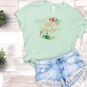 Hello Darlin' Instant Download PNG, Sublimation Design, Succulent ...