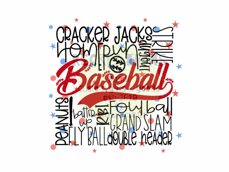 Baseball Life Instant Download, PNG, Red, White, and Blue, Sublimation ...
