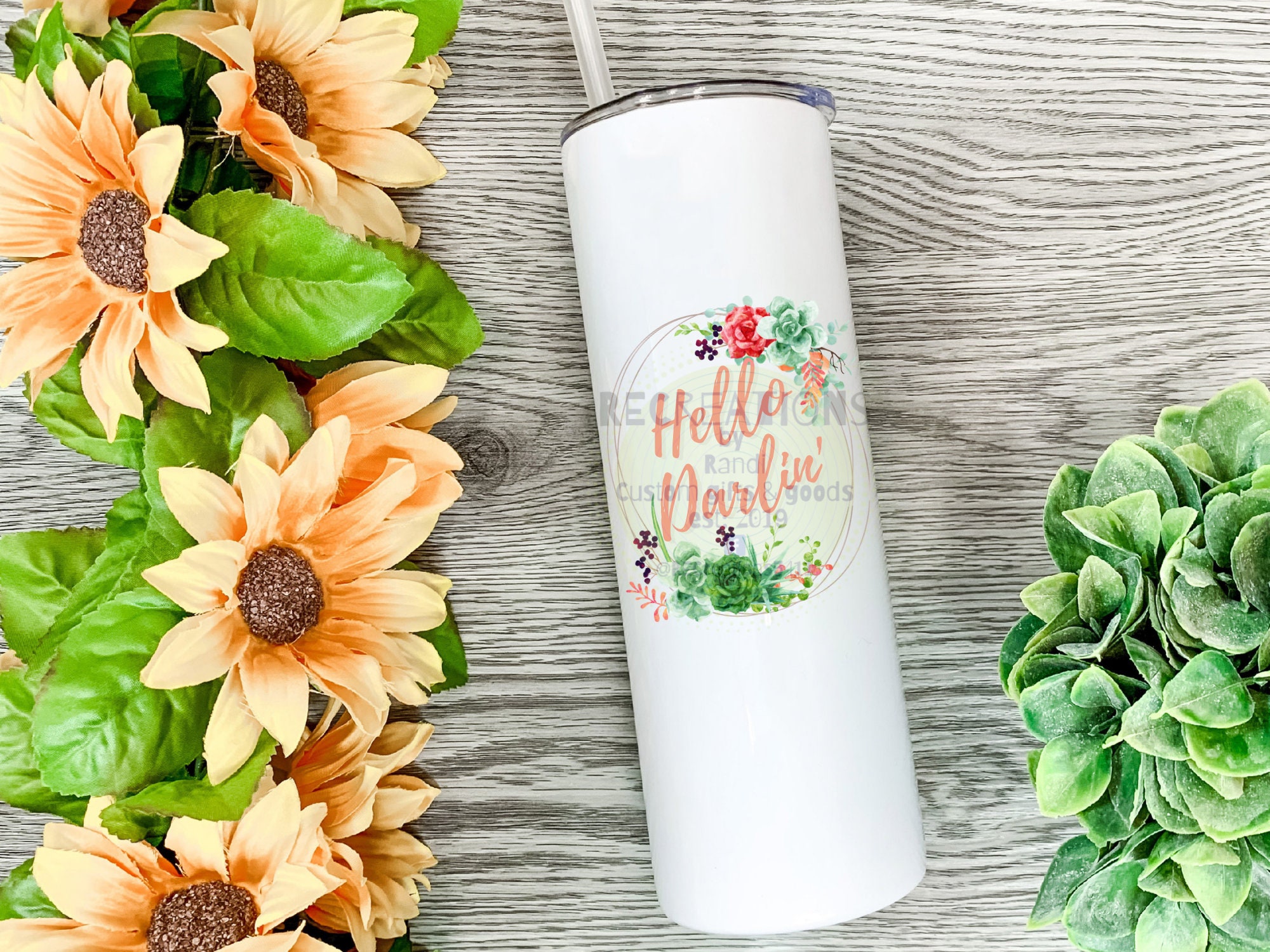 Hello Darlin' Instant Download PNG, Sublimation Design, Succulent ...