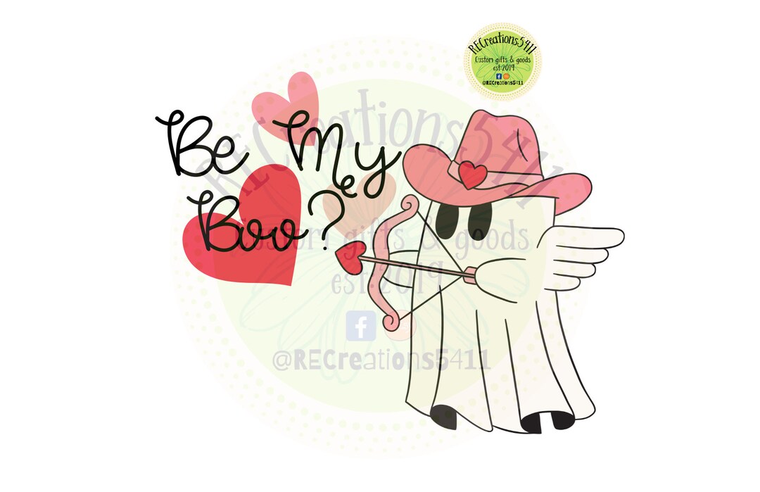 Be My Boo, Country Ghost Cupid PNG, Instant Download - Etsy